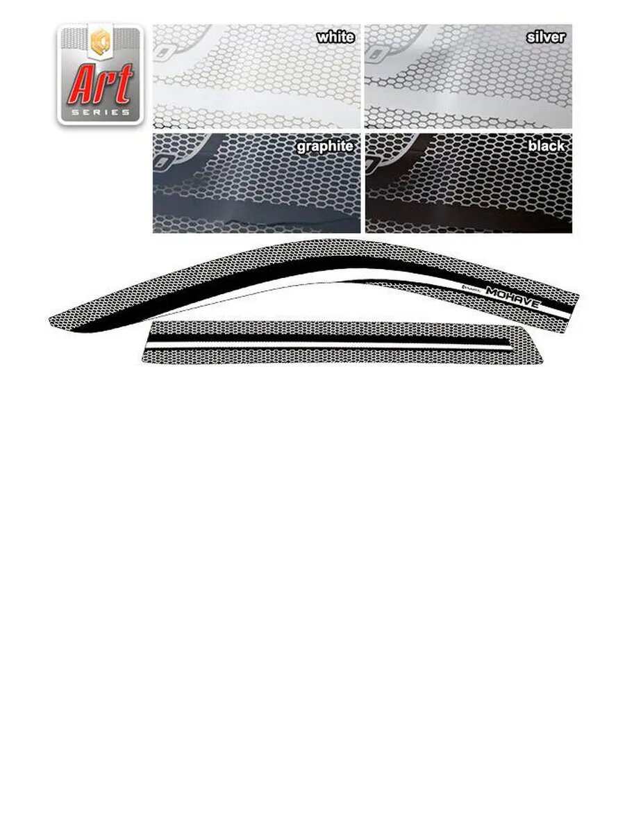 Ветровики дверей Kia Mohave 2020-нв Art черные