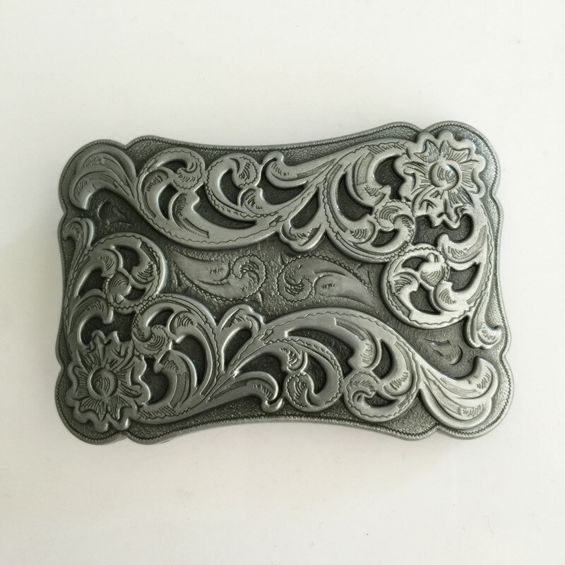 Пряжка для ремня 40 мм. Ковбойская Бляха на ремень с цветочный декоративный узор