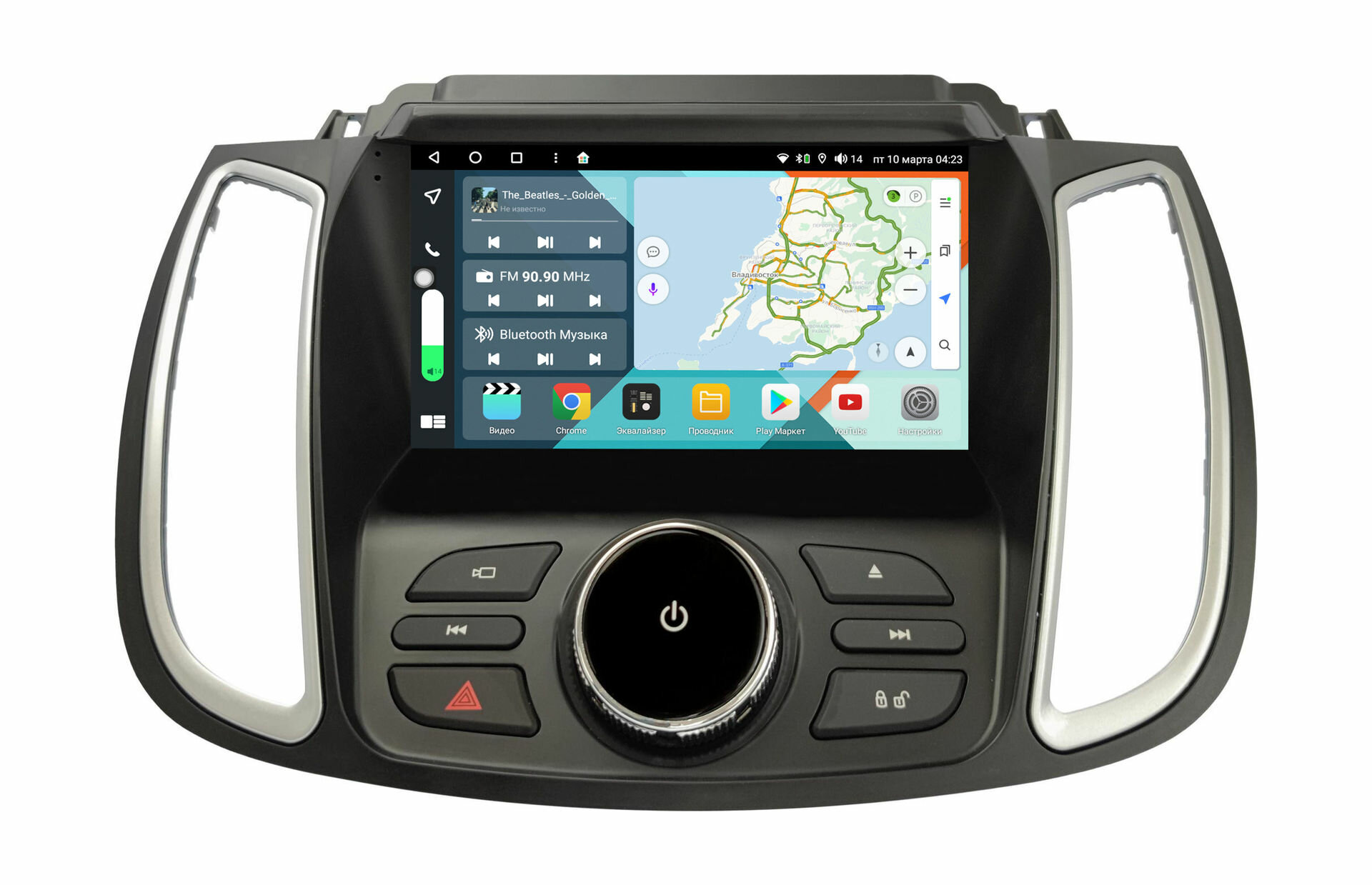 Магнитола Ford Kuga 2016 - 2019 9 дюймов, 4/64GB, 8 ядер, DSP, 4G, Android 10 / Wide Media