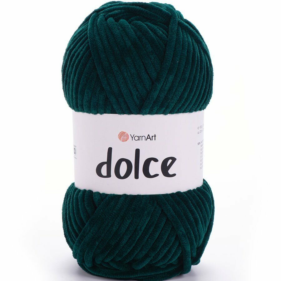 Пряжа Yarnart DOLCE 774 т. зеленый (5 мотков)