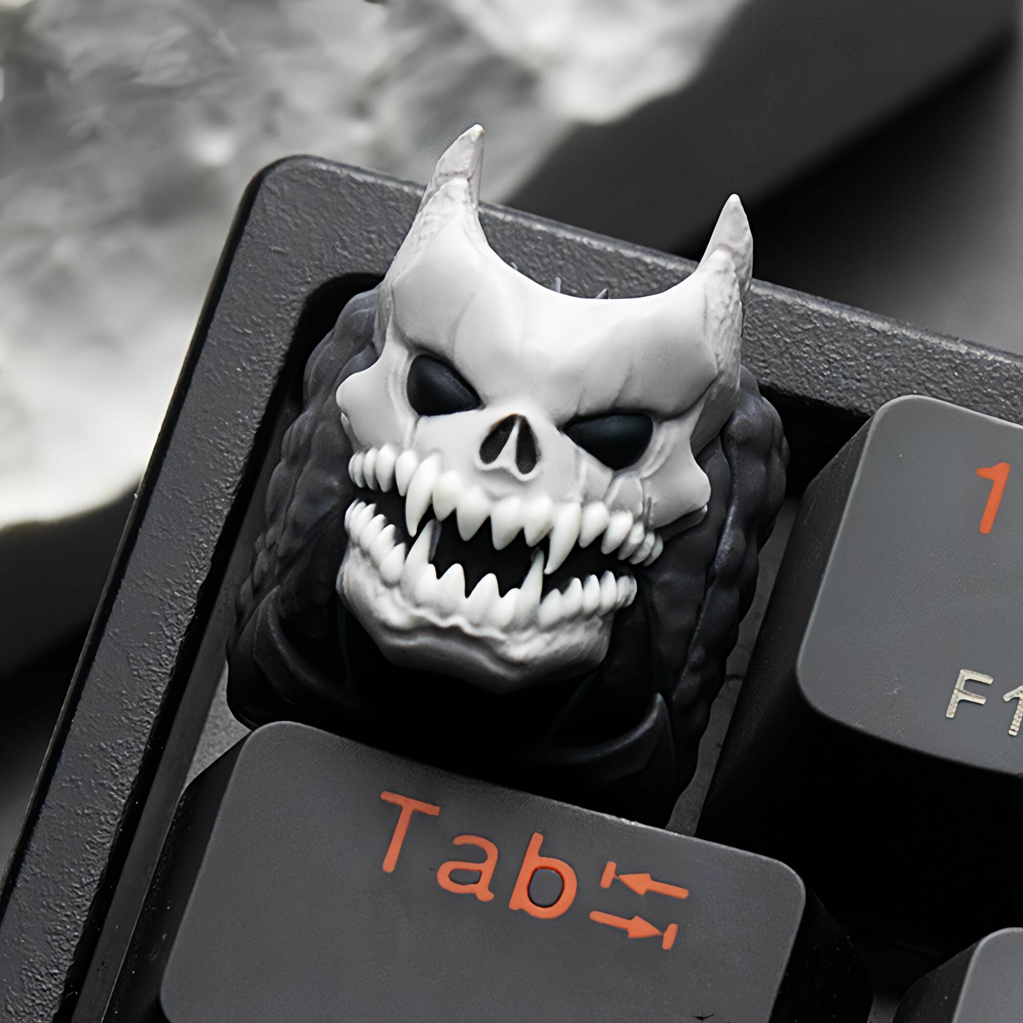 Артизанский кейкапы - Монстр №8, смоляной кейкап ручной работы, 1U, Cherry профиль для механической клавиатуры