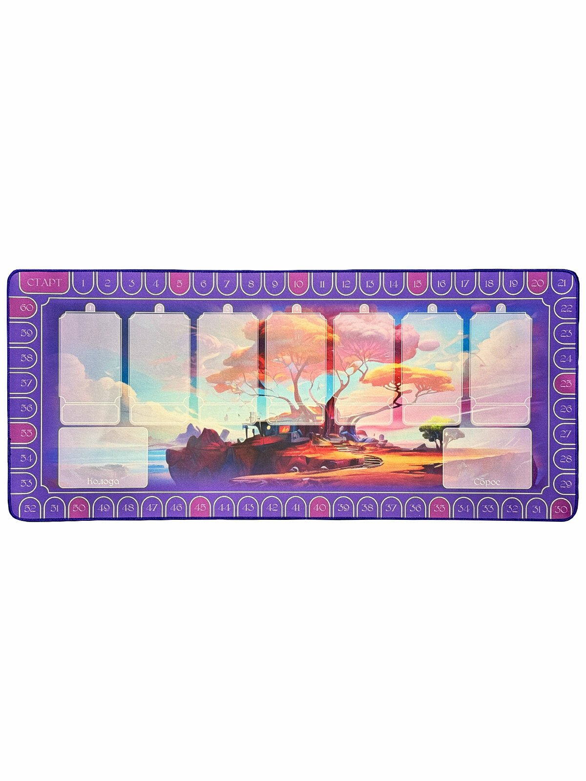 Игровой коврик MTGTRADE для настольной игры Диксит 80x35 см с прошитыми краями