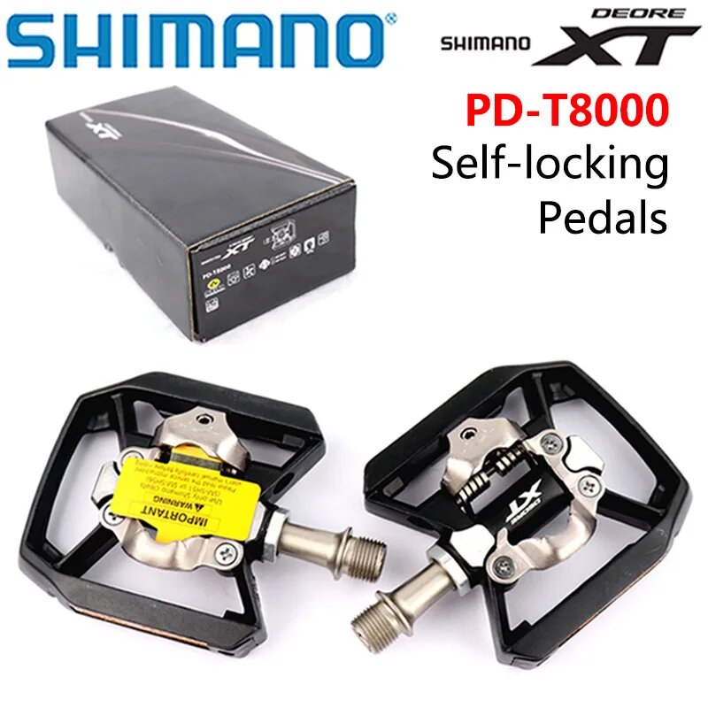 Педали Shimano XT PD T8000, самоблокирующиеся педали для велосипеда MTB, велосипедные педали, в комплект входит SM-SH56, оригинальная коробка, аксессуары для велосипеда