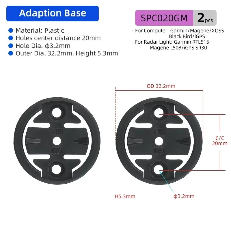 Крепление для велокомпьютера MOONBIFFY Черный, B-GM