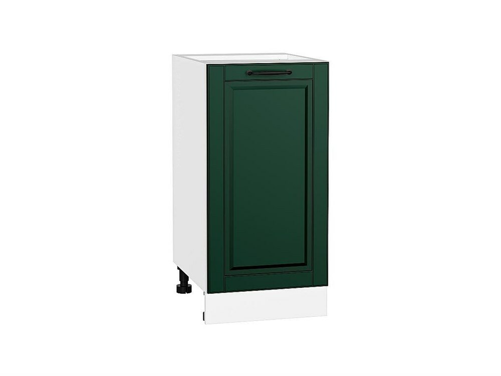 VVT Шкаф нижний с 1-ой дверцей Дублин Белый, Special Green, 400 В*Ш*Г 816*400*478, фасад МДФ Special Green, корпус Белый Special Green