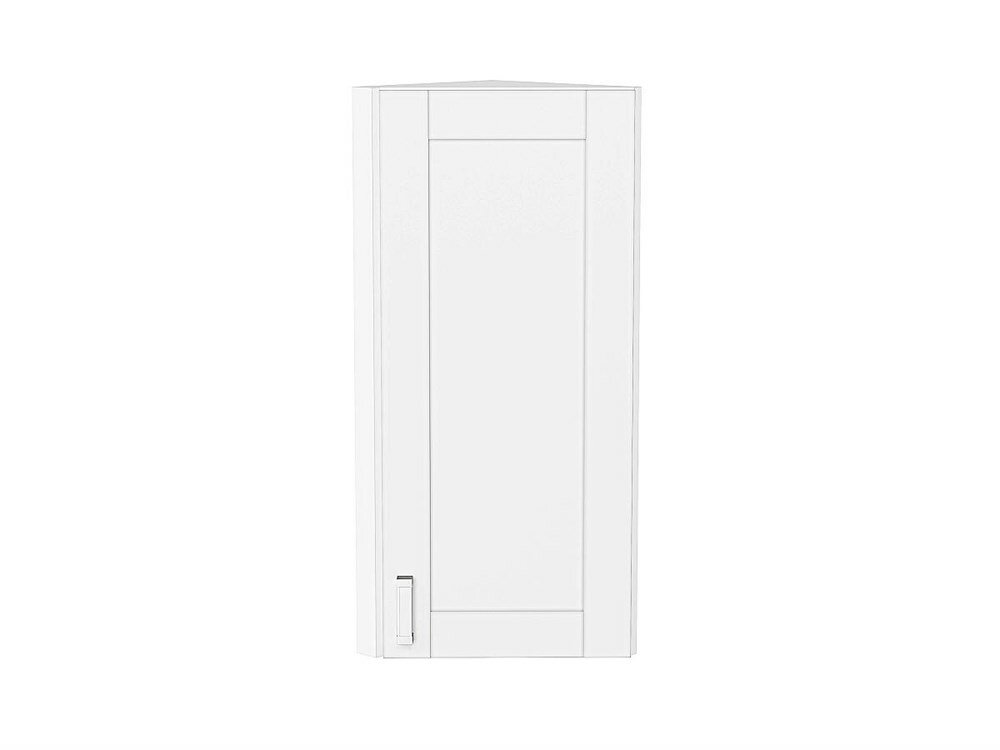 VVT Шкаф верхний торцевой Лофт Белый, White Silk, 920 В*Ш*Г 920*300*306, фасад МДФ White Silk, корпус Белый White Silk