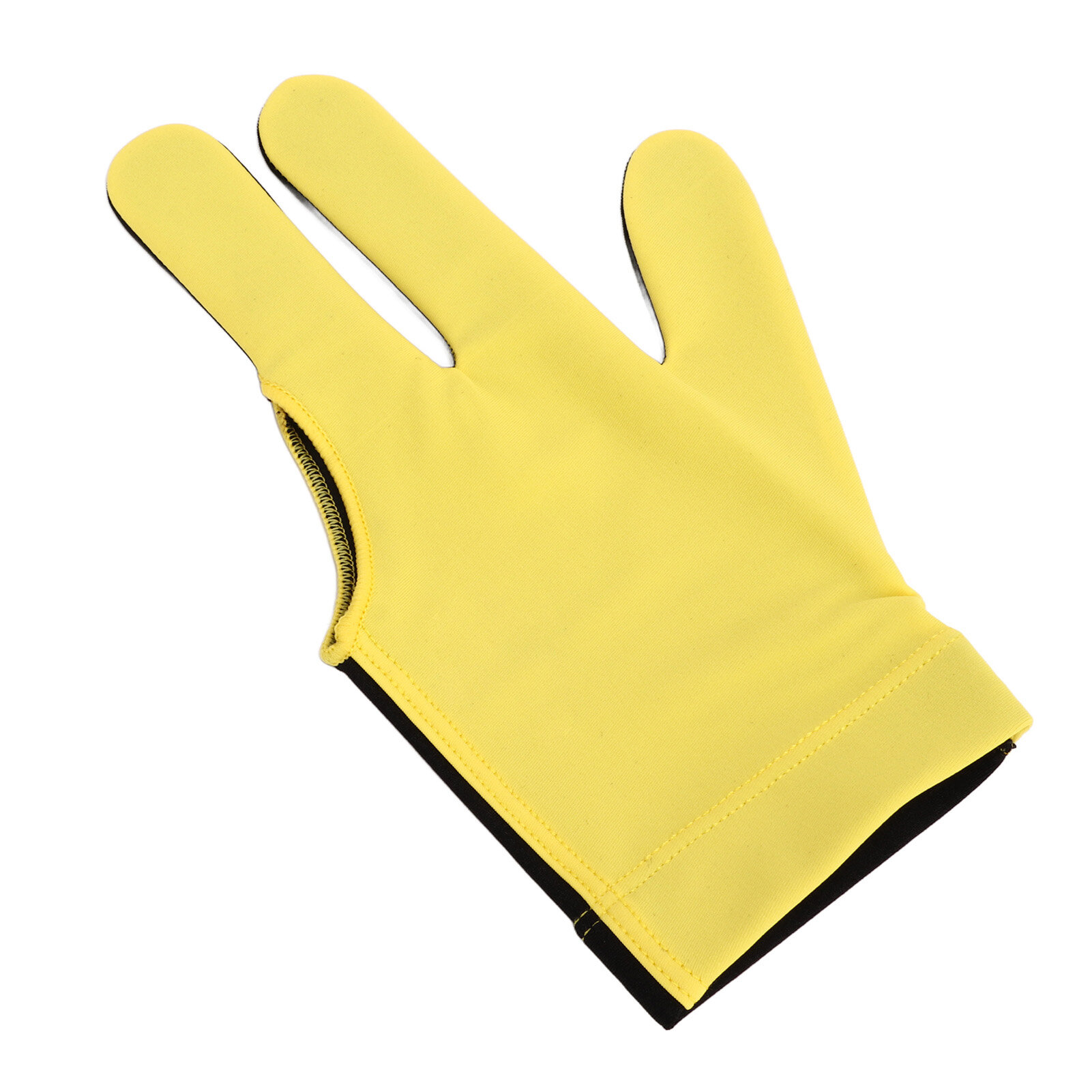 3 Fingers Billiard Gloves Left Hand One Size Yellow Quick Dry Breathable Pool Cue Gloves Cue Sport Glove