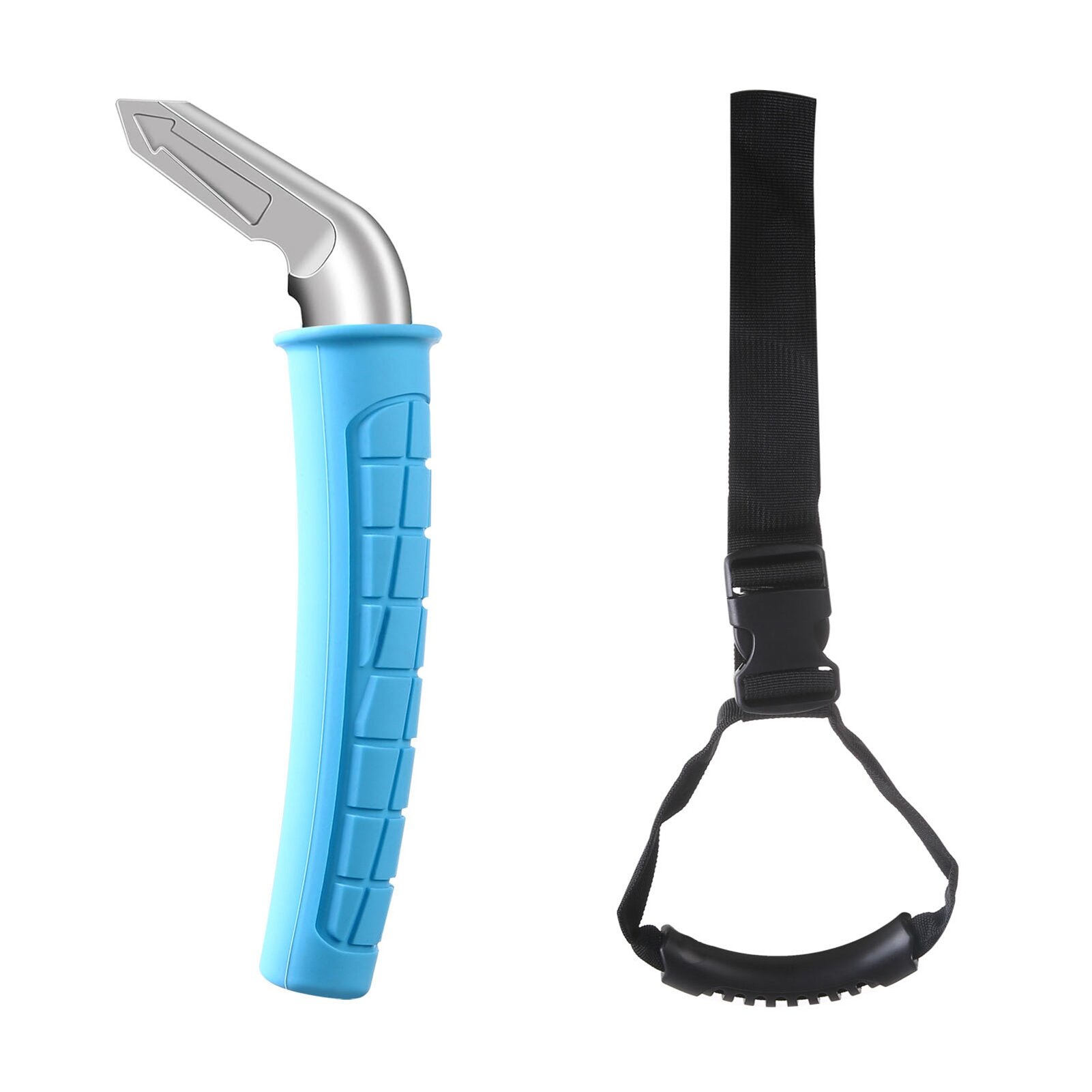 Ручка двери автомобиля для пожилых людей из стали и силикона, многофункциональная ручка для поддержки автомобиля для пожилых людей и инвалидов, синяя