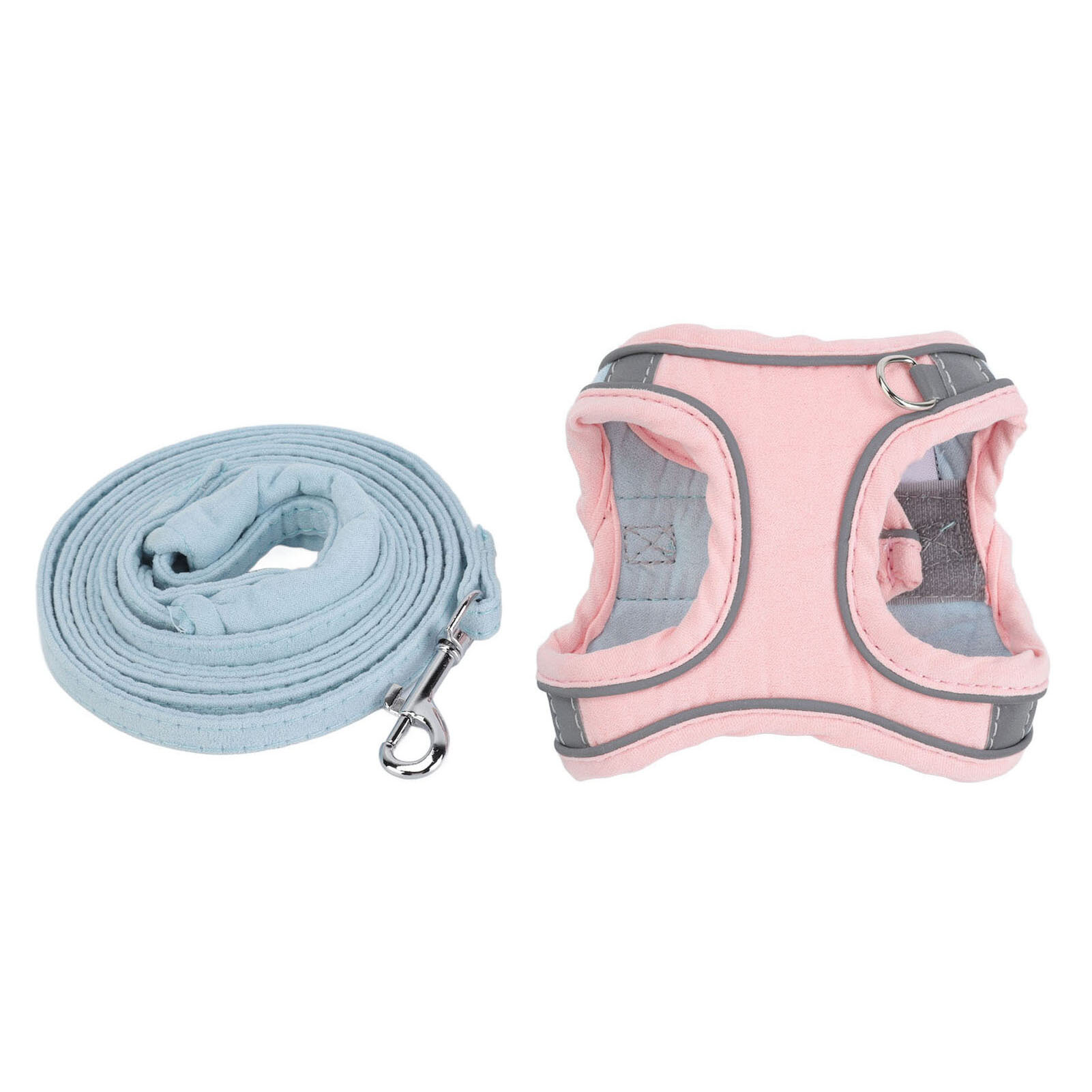 Жилет для кошек, шлейки и поводки, цветные светоотражающие, регулируемые, устойчивые к побегу, жилеты для котят, шлейки для прогулок на открытом воздухе, синий, розовый, M
