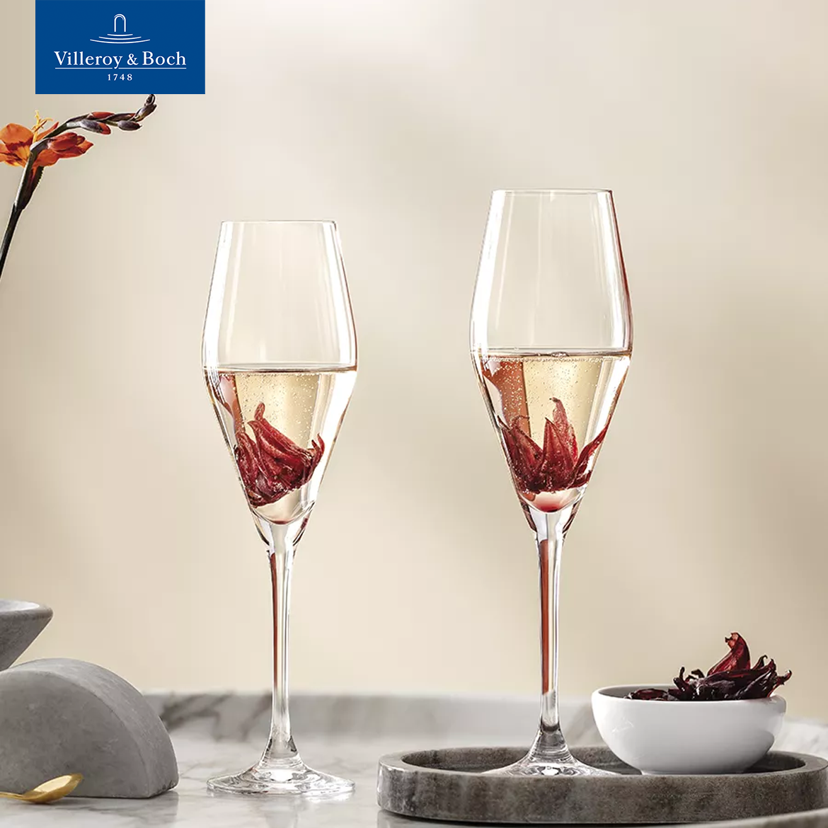 Набор бокалов для шампанского 4 шт, 260 мл, La Divina, Villeroy & Boch, Хрустальное стекло