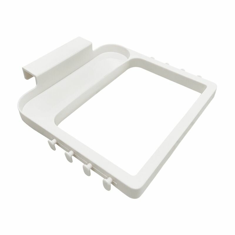 Клипса для дверцы шкафа, многофункциональная полка мусора с 8 крючками, держатель мешков , кухонных полотенец, вешалка