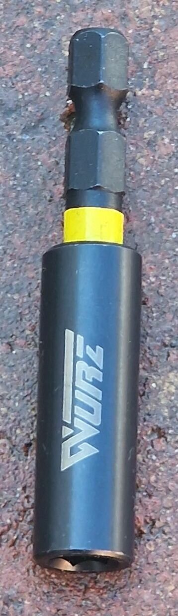 Битодержатель ударный магнитный 60мм 1шт нержавеющая сталь WURZ 3368