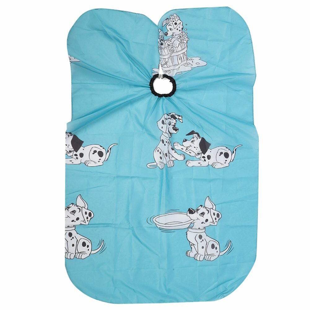 Парикмахерский фартук для детей из мультфильмов, для стрижки волос, для окрашивания, регулируемый халат, накидка синего цвета 110 x 80 см