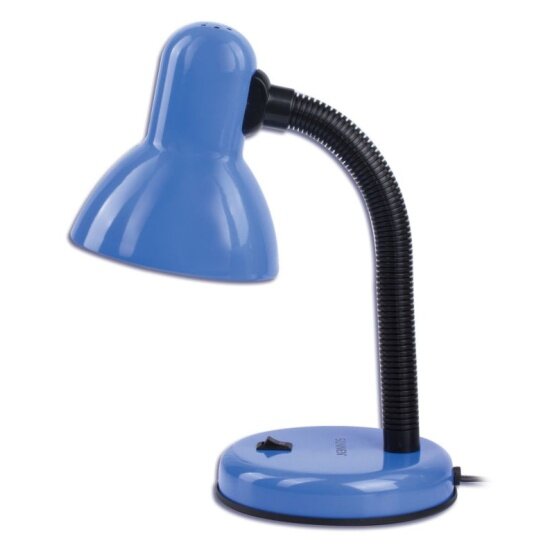 Настольная лампа Sonnen OU-203, на подставке, цоколь Е27, синий, 236677