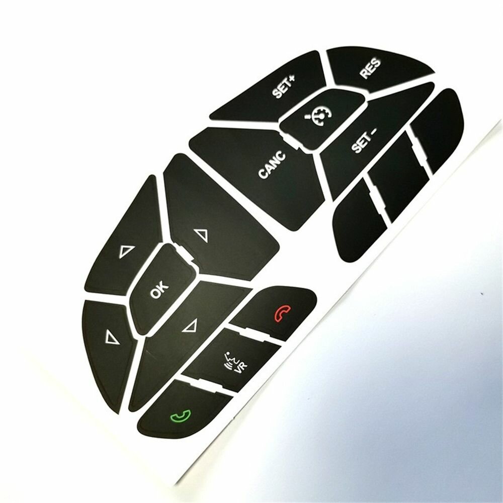 1 Комплект Термоаппликации Для Ремонта Кнопки Рулевого колеса Черного Цвета Для Dodge Charger