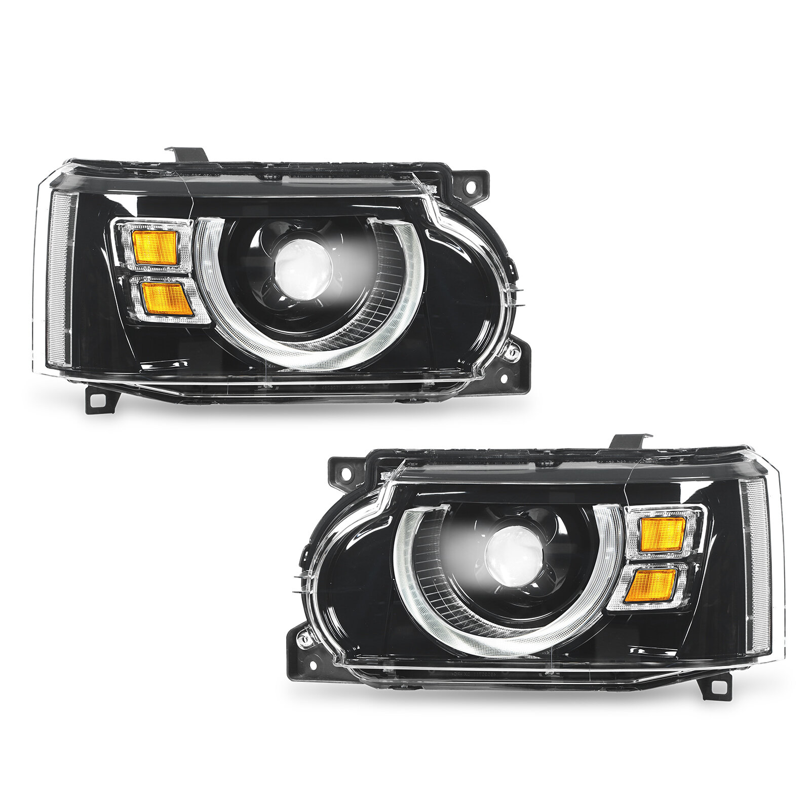 Светодиодные фары Defender Design замена для Land Rover Range Rover Vogue L322 рестайлинг 2010-2012 LHD