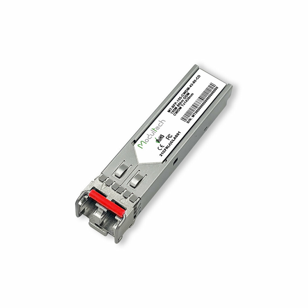 Модуль SFP CWDM 155 Мбит/с, 80 км, 1430 нм, SMF, LC