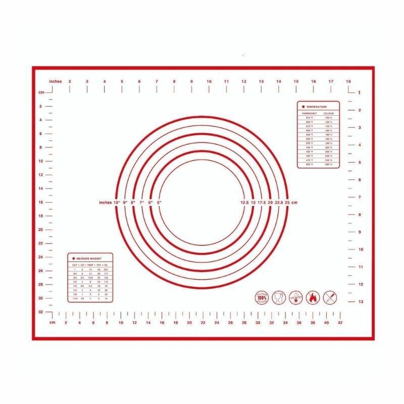Удобная доска для замеса теста, безопасная для микроволновки, гибкая поверхность для приготовления пищи, красный - M