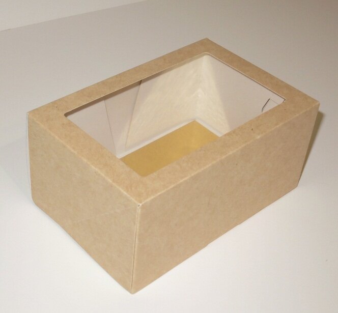 Коробка подарочная для пирожных, складная, с крышкой, 15 см x 10 см x 7 см, 10 шт./уп.