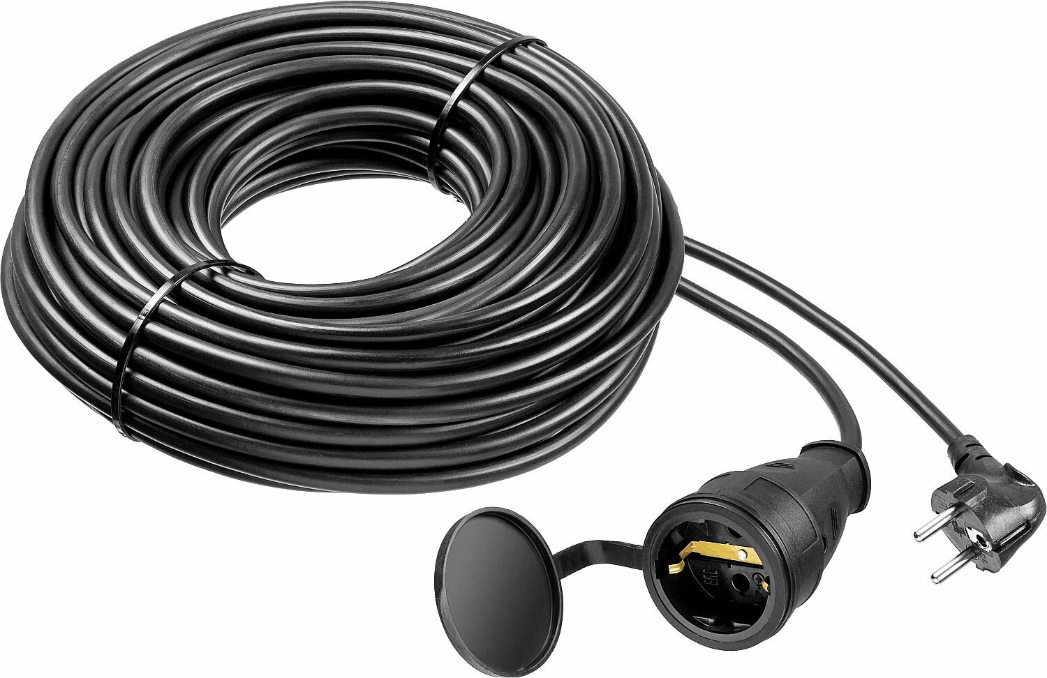 Силовой удлинитель-шнур ЗУБР ПВС-315-Ш, 3 х 1.5 мм2, 30 м, IP44, 3500 Вт 55020-30