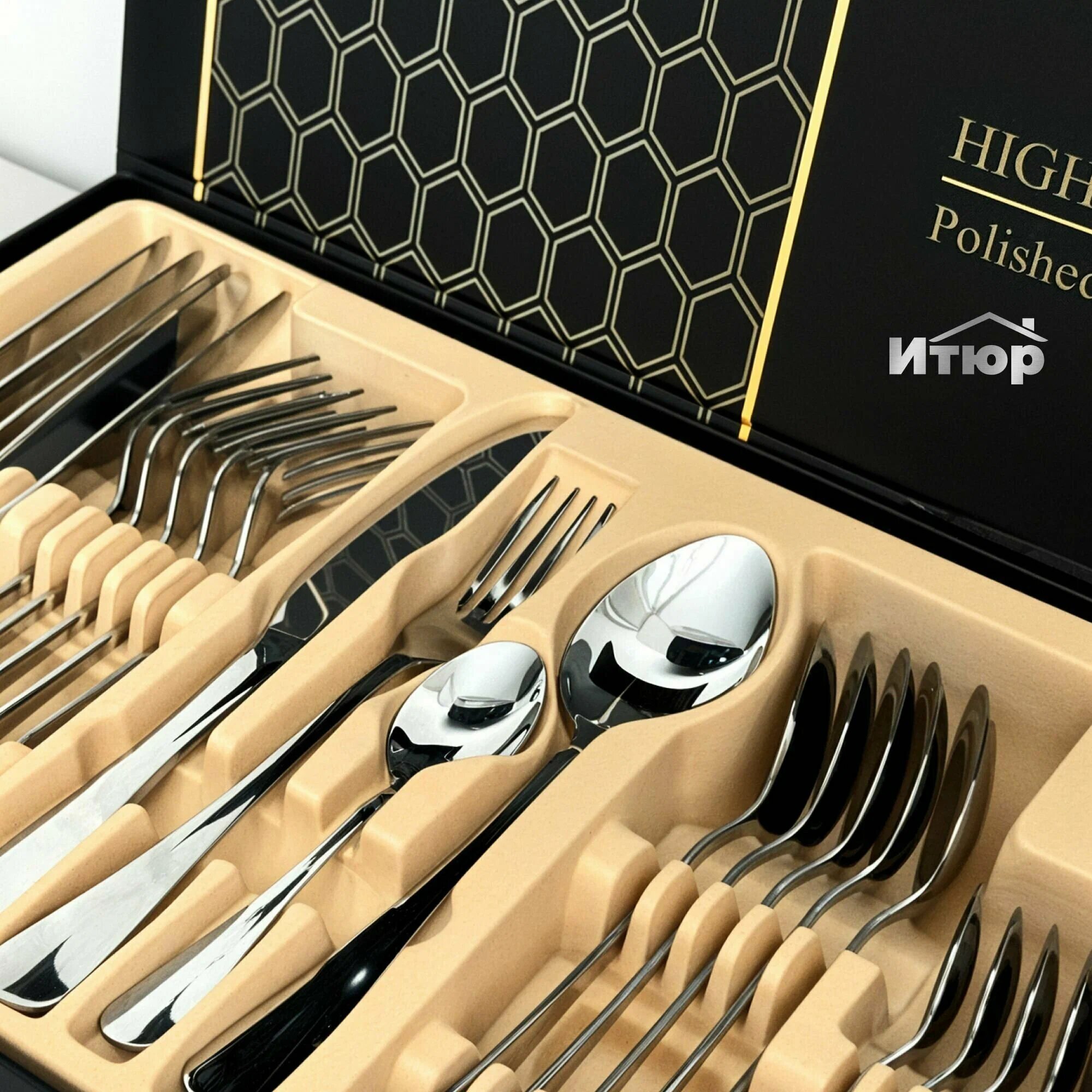 Набор столовых приборов "Подарочный" на 6 персон, 24 предмета