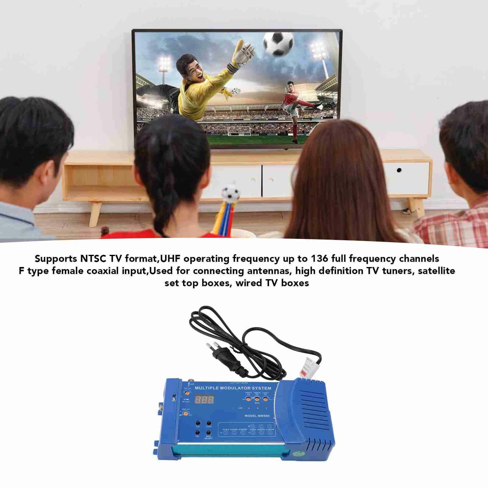 Модулятор RF, Plug and Play и 4 канала, для старых моделей ТВ Европейские правила