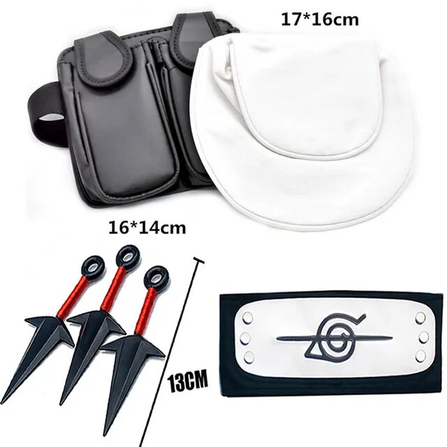 6 шт./компл. аниме косплей Наруто аксессуары оружие ниндзя сумка кунаи повязки на голову сюрикен реквизит Акацуки Какаши фигурка игрушка подарок,