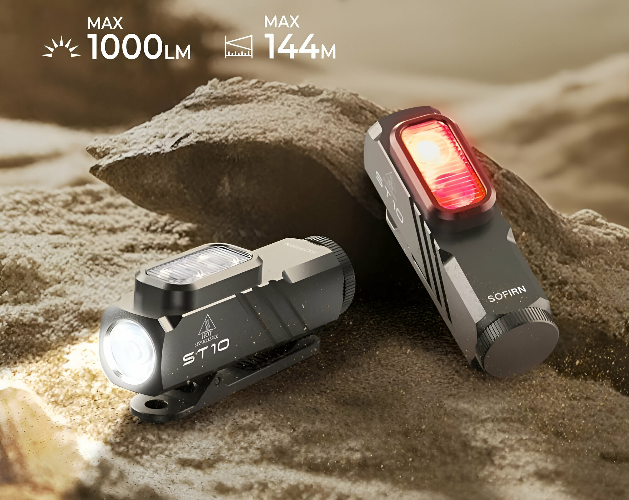 Фонарик Sofirn ST10. Светодиодный, 1000 лм, USB-заряд, IPX8, — фото 1