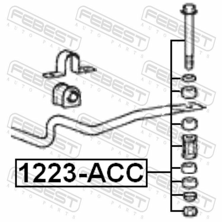 Тяга стабилизатора передняя для автомобилей HYUNDAI, KIA 1223-ACC, FEBEST 1223ACC