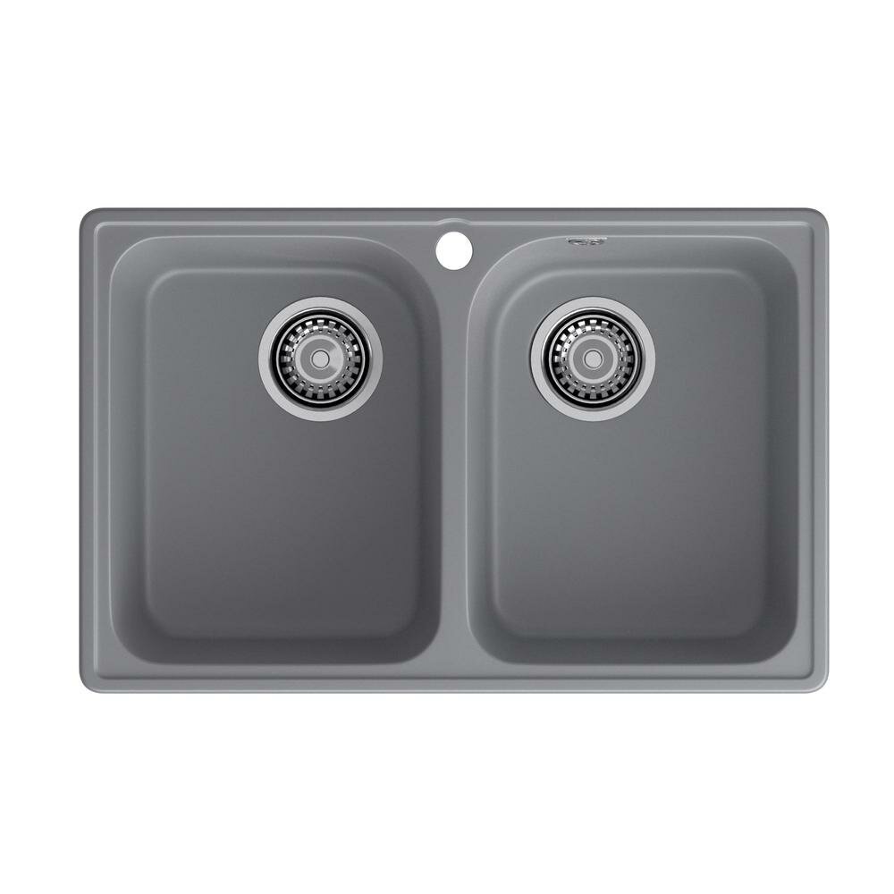 Кухонная мойка GranFest QUARZ 15, темно-серый