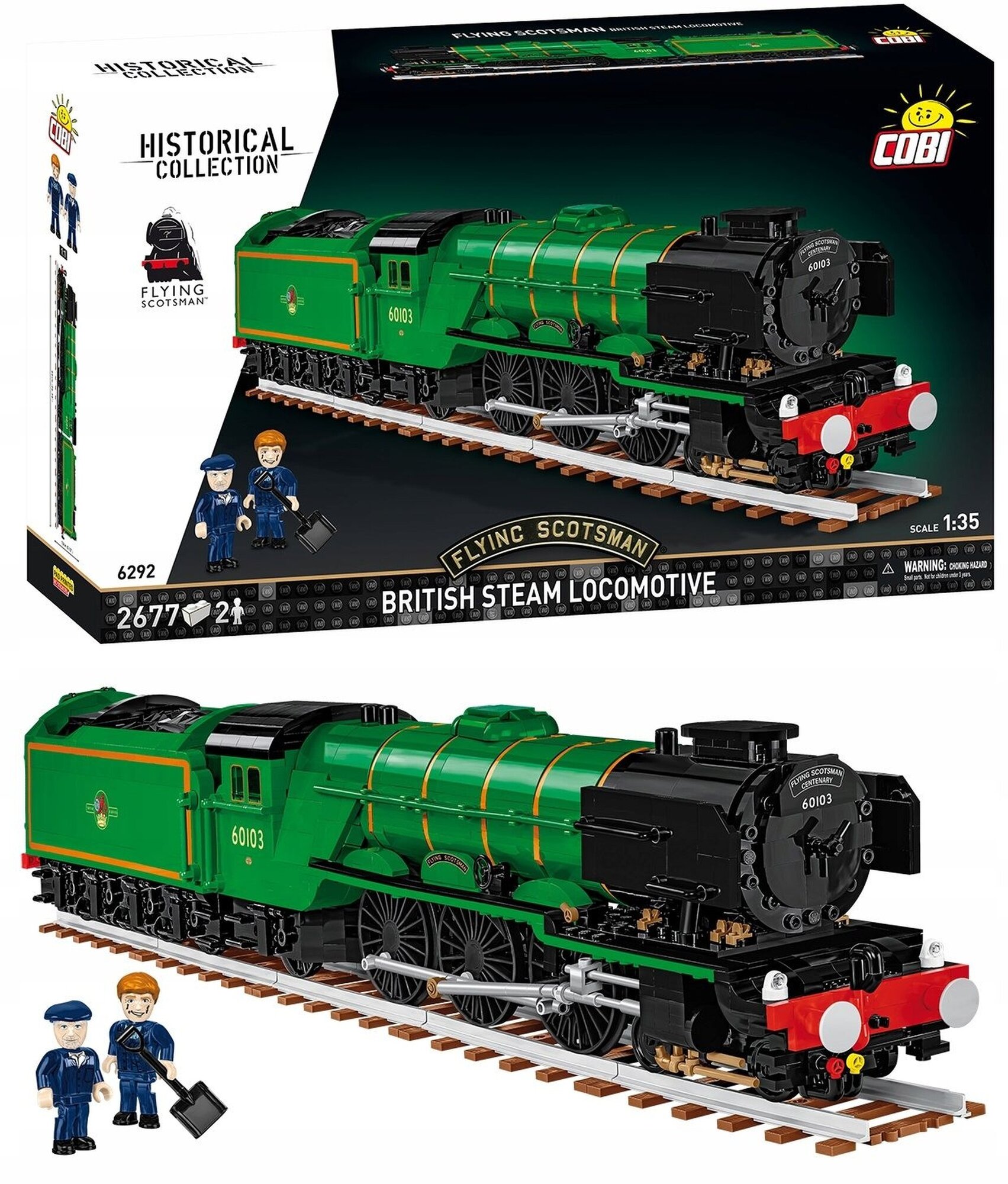 Конструктор пластиковый Cobi - Британский паровоз Flying Scotsman - Коби 6292