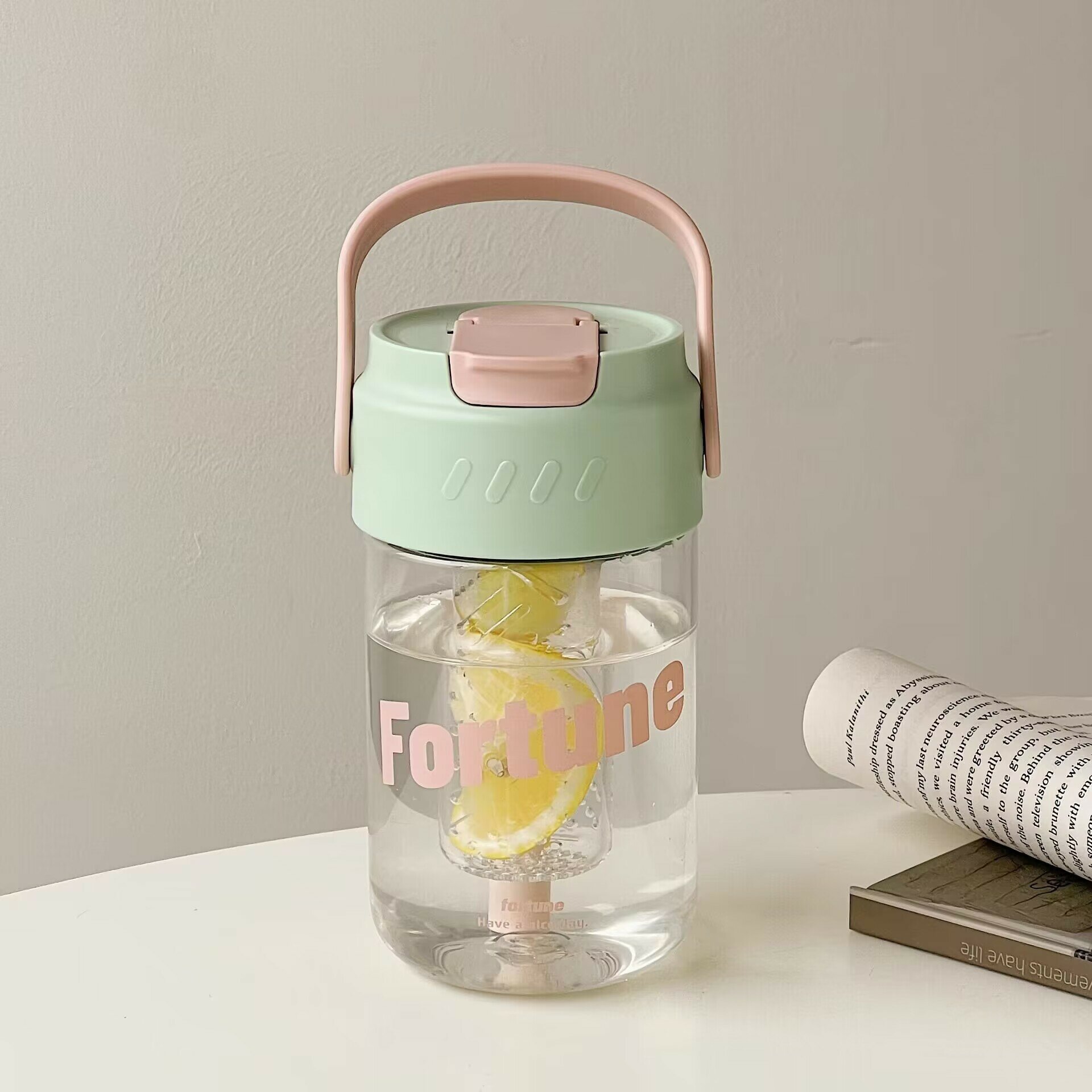 Чашка-сепаратор для чая и воды, портативная и простая бутылка для воды для взрослых, изготовлена из нержавеющей стали 316, высококачественная термокружка с трубочкой.