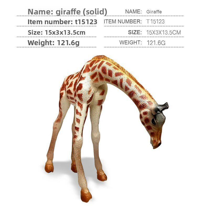 Pvc зоологические фигурки семья жирафов статичные модели для домашнего декора и учебного оформления