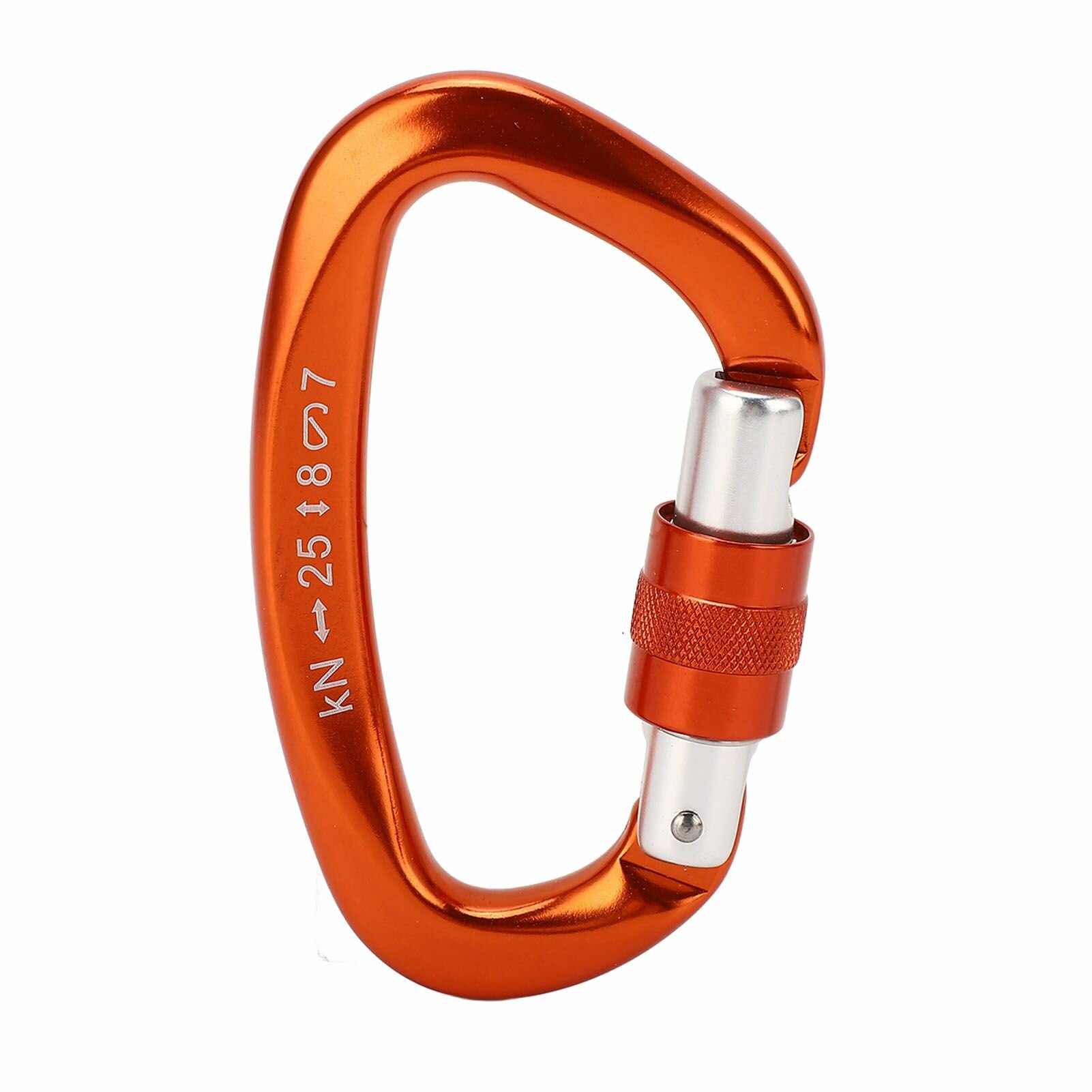 D-карабиновый зажим из алюминиевого сплава с автоматическим замком, сверхмощное D-кольцо Caribeener для скалолазания, кемпинга, оранжевый
