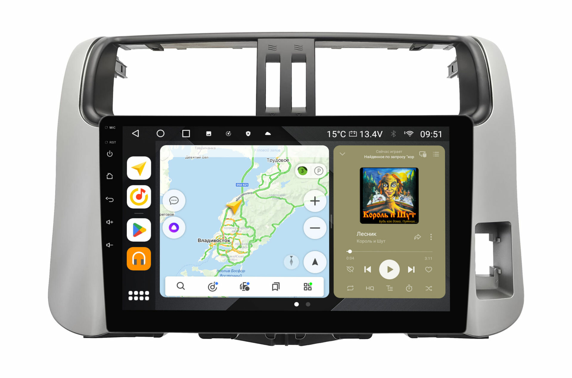 Магнитола Toyota Land Cruiser Prado 2009 - 2013 / 9 дюймов, 4/64GB, 8 ядер, DSP, 4G, Android 10 / Wide Media