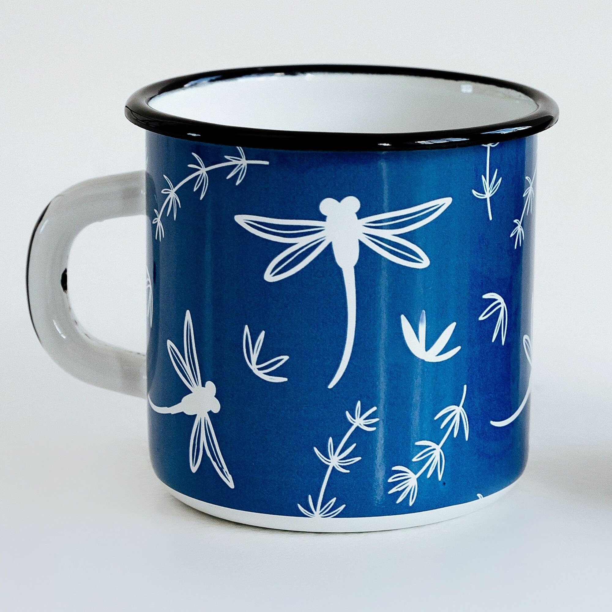 Кружка эмалированная Эмалика "Стрекоза" 400 мл