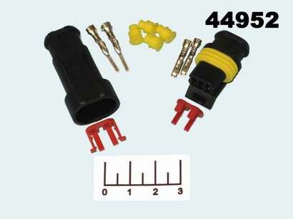 Разъем 2pin в комплекте 1.5мм влагозащищенный на кабель DJ7021-1.5/21/11