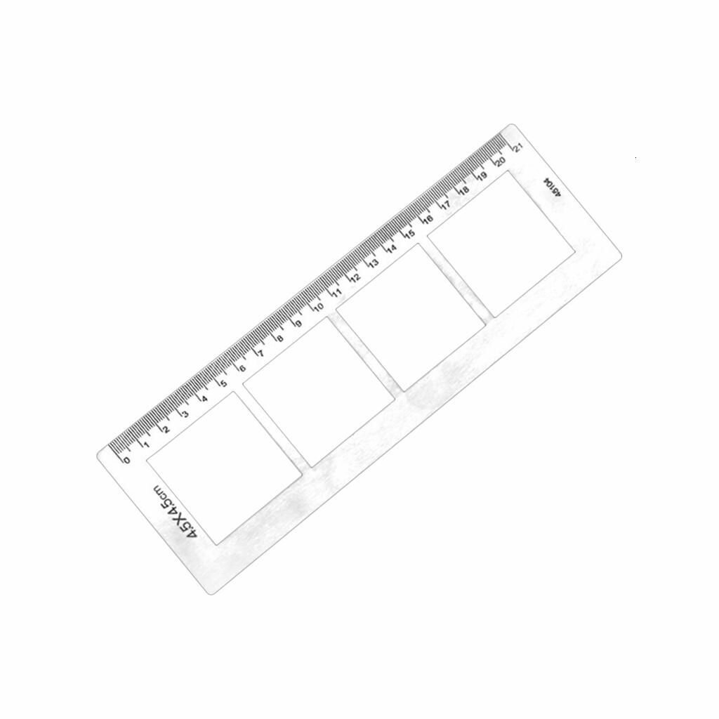 Линейка стальная для художественных работ, 4.5x4.5 см