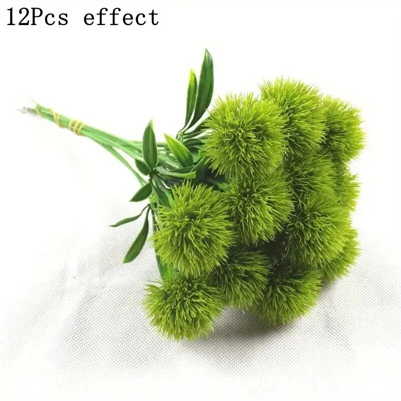 Искусственный букет, 12 шт, зеленый, 28 см