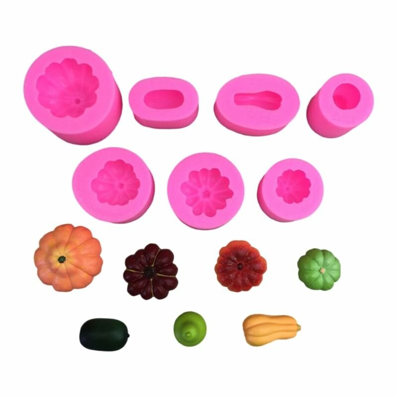 1 комплект из 7 силиконовых форм для тыквы своими руками, зимняя дыня-тыквенная форма