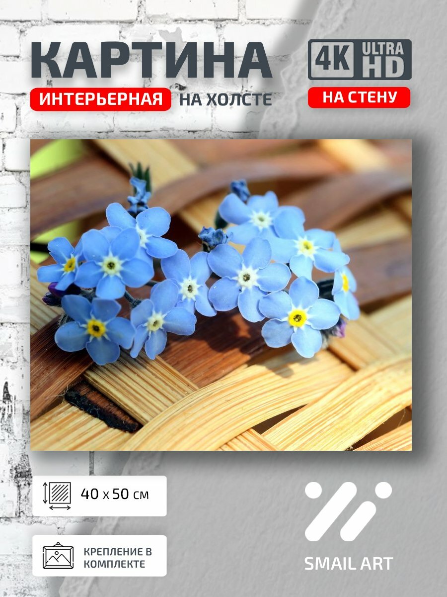 Картина на холсте интерьерная 40 на 50 на стену Корзинке Landscape для кабинета пейзаж