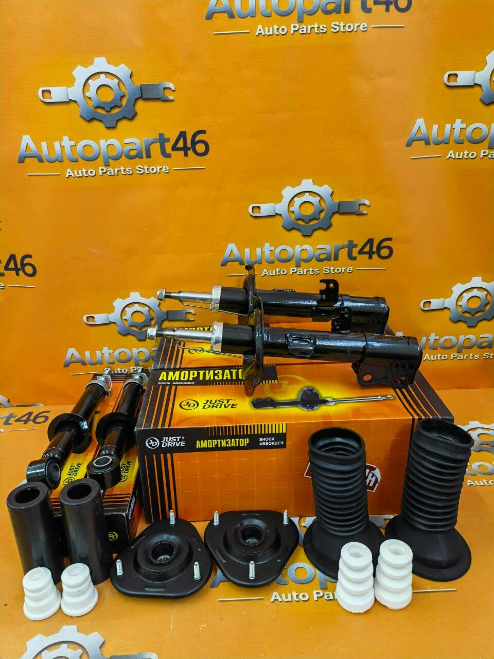 Амортизаторы передней и задней подвески с опорами, пыльниками и отбойниками Лифан Солано Lifan Solano / Lifan Solano NEW Япония