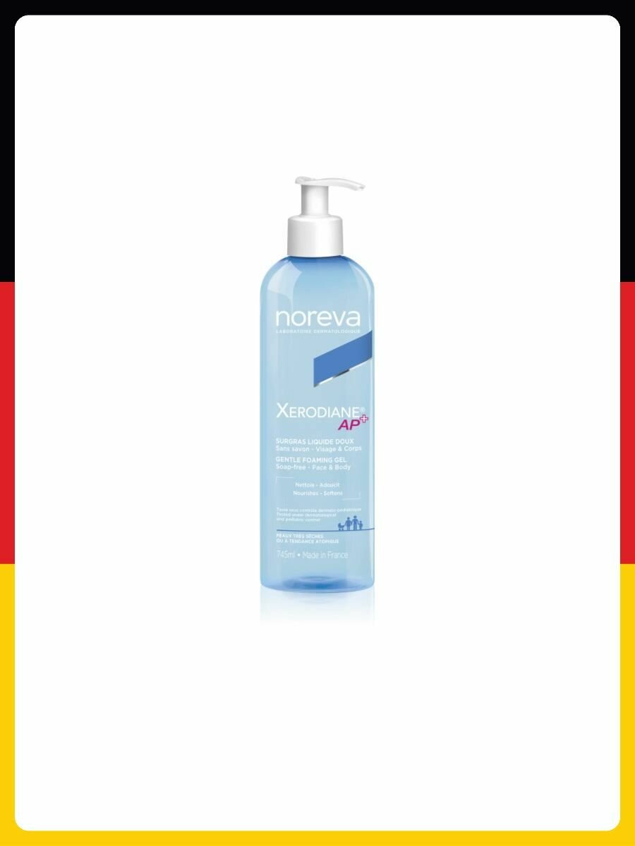 Средство для душа Noreva Xerodiane AP+ Gentle Foaming Gel Gentle Cleansing Gel For Face and Body, 745 мл