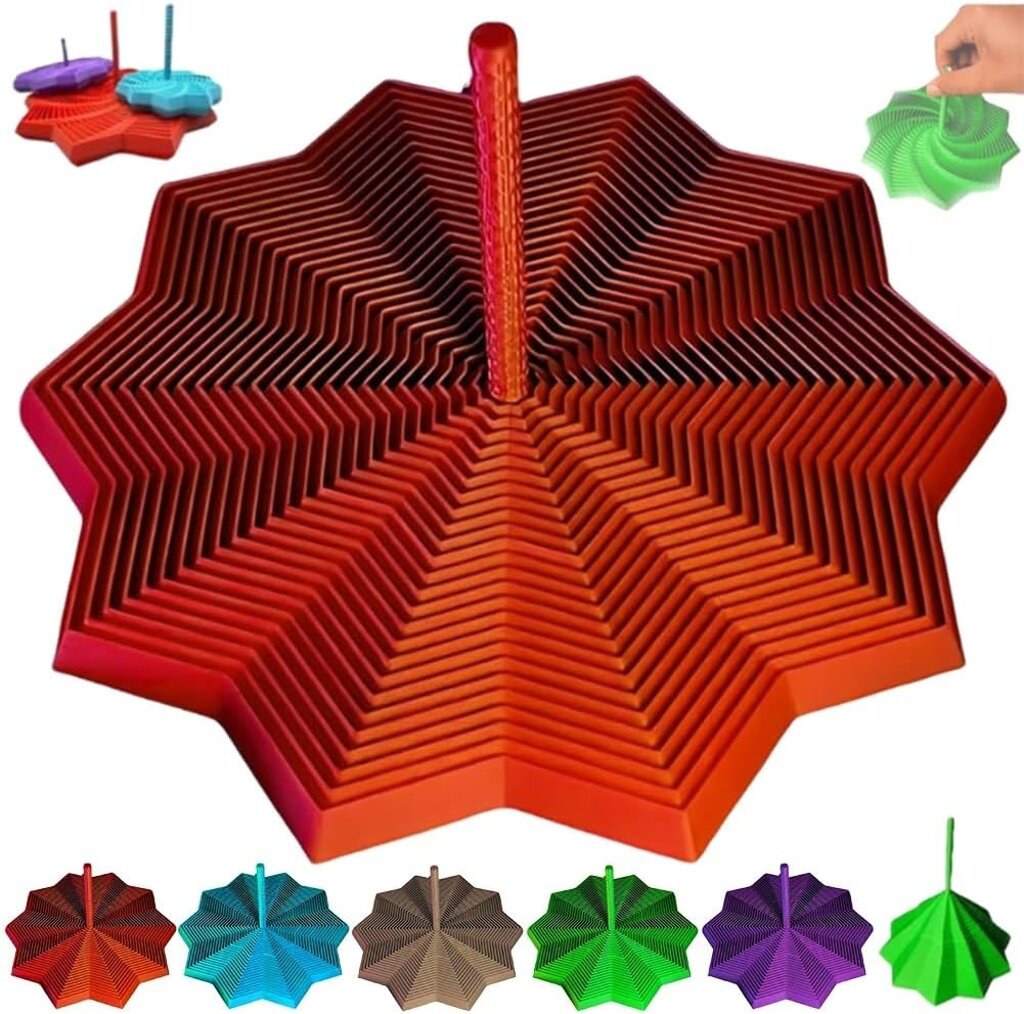 3D Печатная Расширяемая Сенсорная Звезда, 3D Печатная Шестиугольная Игрушка, 3D Печатная Соты Игрушка, Неправильный Шестиугольник, 10-Точечная Расширяемая Сенсорная Игрушка (1 шт)