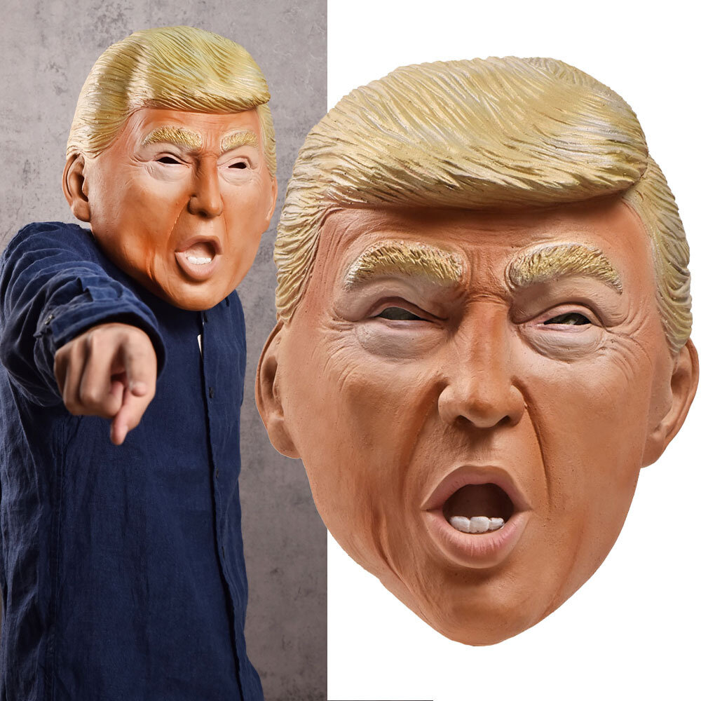Латексная маска с мундштуком Трампа