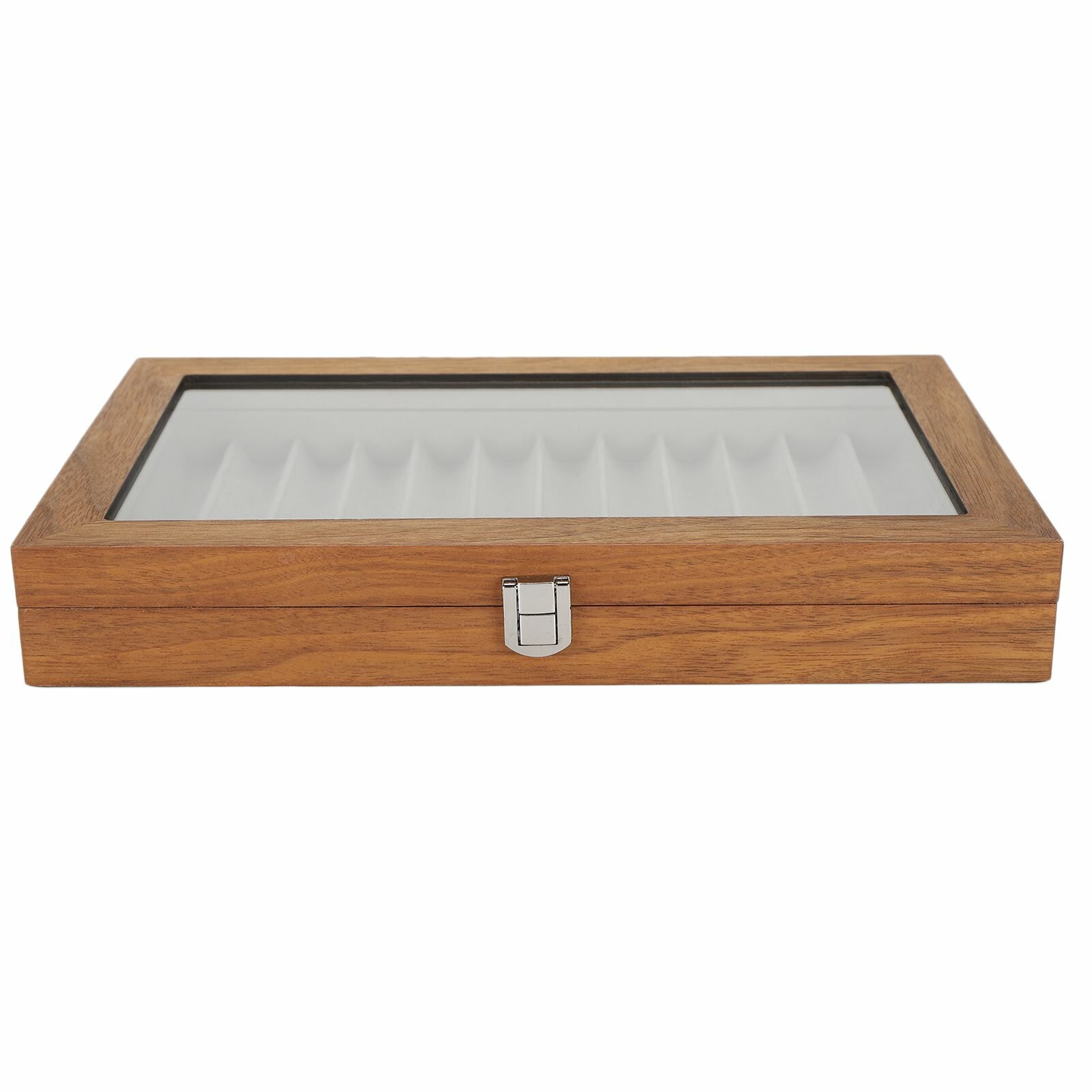 Деревянная перьевая ручка-витрина-органайзер Подарочная коробка для хранения из орехового дерева для дисплея 12 ручек