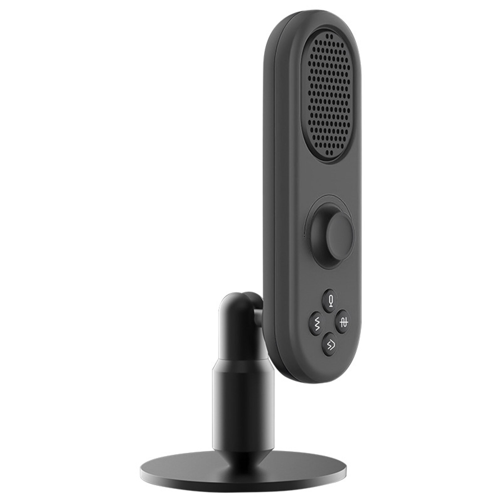 Микрофон USB M1 Plug & Play с шумоподавлением 360° USB настольный с регулировкой громкости для ПК Стойка для микрофона Совещания Игры Стриминг Подкасты Запись Черный Двухканальный 50-100mA 5V Type-C USB-питание 3.5mm кабель Размер упаковки 25*10*8cm Вес