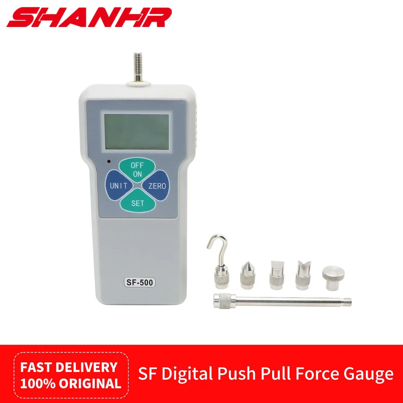 SHANHR Цифровой динамометр 100N/200N/300N/500N 500N