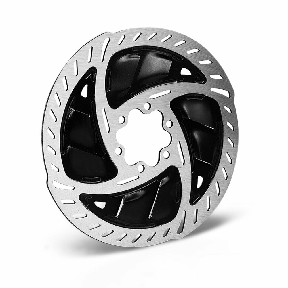 Диск тормозной для велосипеда 160мм из нержавеющей стали с 6 болтами для MTB горного велосипеда дорожного велосипеда, материал алюминий + нержавеющая сталь, вес 129г, размер упаковки 220*220*20мм, вес упаковки 230г, комплект 1 диск + 6 болтов