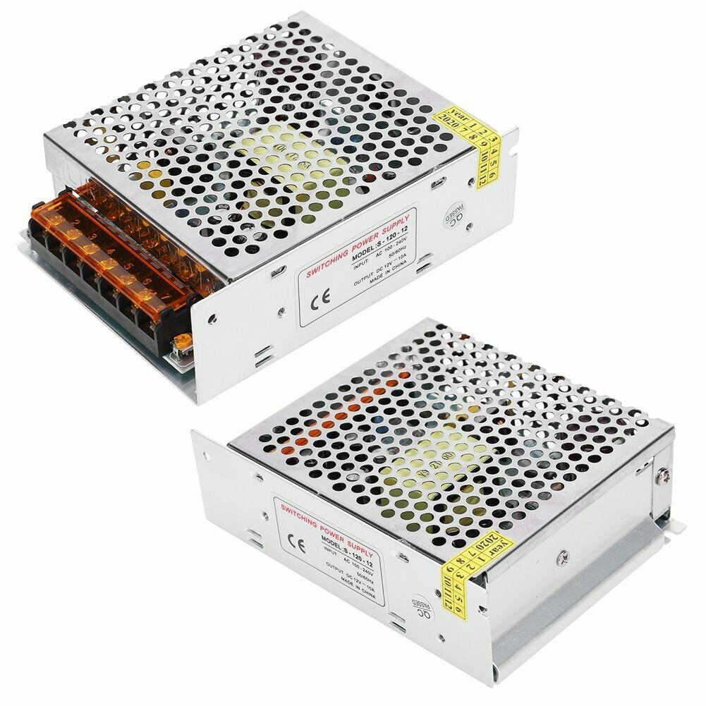 Адаптер драйвера источника питания, 12 В постоянного тока, алюминиевый сплав, светодиодная подсветка экрана, 3D-принтер (S-120-12 (12 В, 10 А, 120 Вт) AC100-240 В)